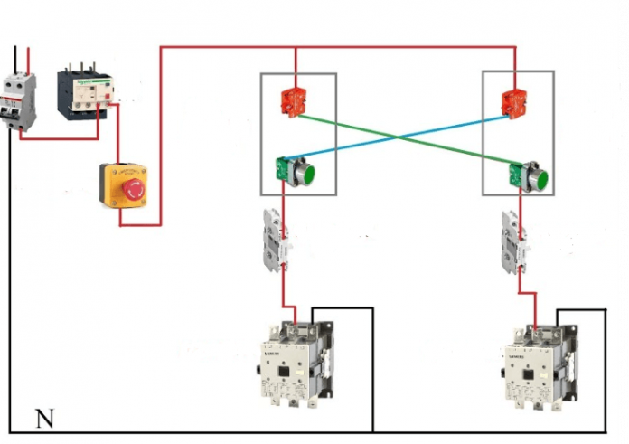 Motor Timer Based Forward-Reverse Control Wiring Diagram | Voltage Lab