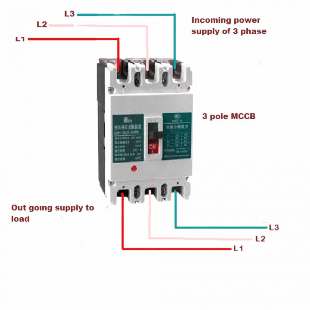 3 Pole Circuit Breaker Wiring Diagram | MCB Connection | Voltage Lab
