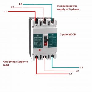 3 Pole Circuit Breaker Wiring Diagram | MCB Connection | Voltage Lab
